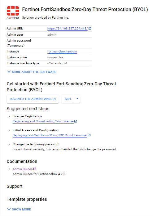 Deploy FortiSandbox-VM on GCP | FortiSandbox Public Cloud 4.2.3 | Fortinet Document Library
